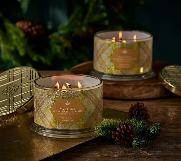 HOMEWORX BY SLATKIN + CO. S/2 18oz. Vanillaalmond Creme