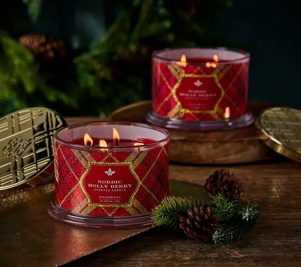 HOMEWORX BY SLATKIN + CO. A-d Homeworx 18oz Nordic Holly Berry Candles Auto-delivery