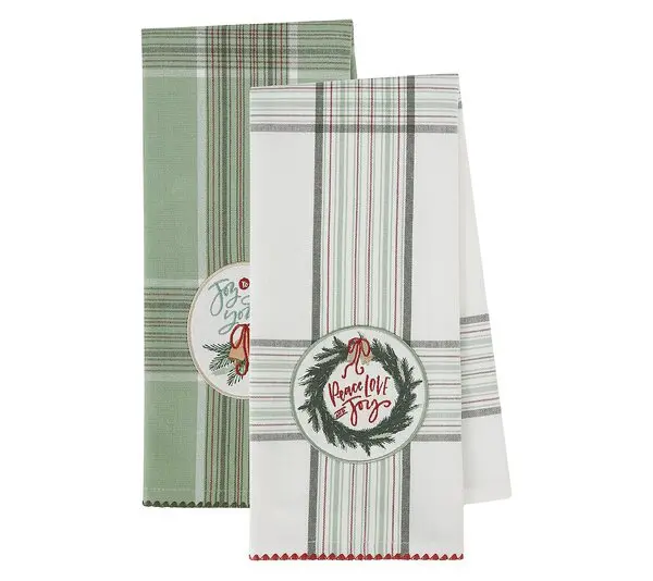 DESIGN IMPORTS Set/2 Christmas Joy Kitchen Towe Ls