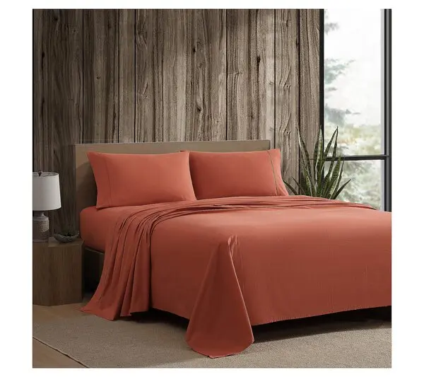 Eddie Bauer Deep Orange Cotton Percale King She Et Set