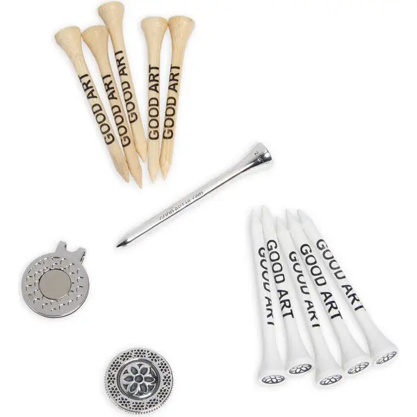 Good Art Hlywd Sterling Golf Tee & Ball Marker Set