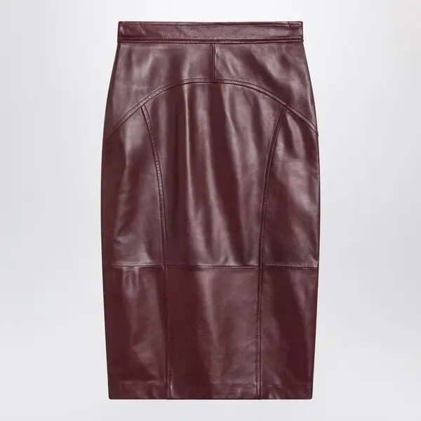 MAX MARA STUDIO Nappa Leather Pencil Skirt