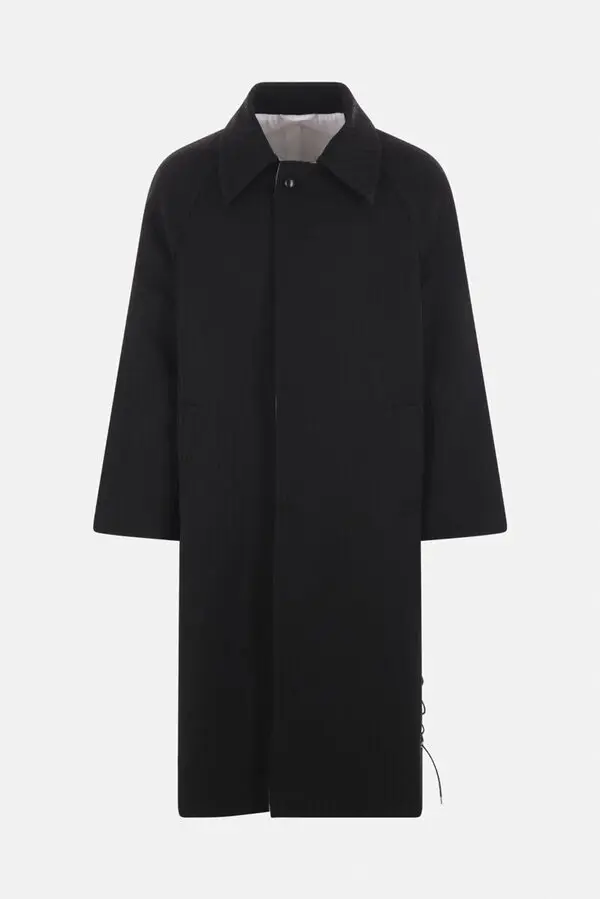 NAMACHEKO Single-breasted Coat - Black Stripe