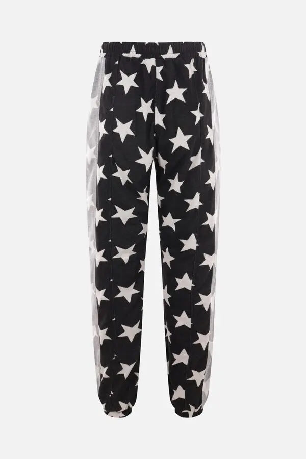 REWARD IF FOUND Star Motif Cotton Jersey Joggers