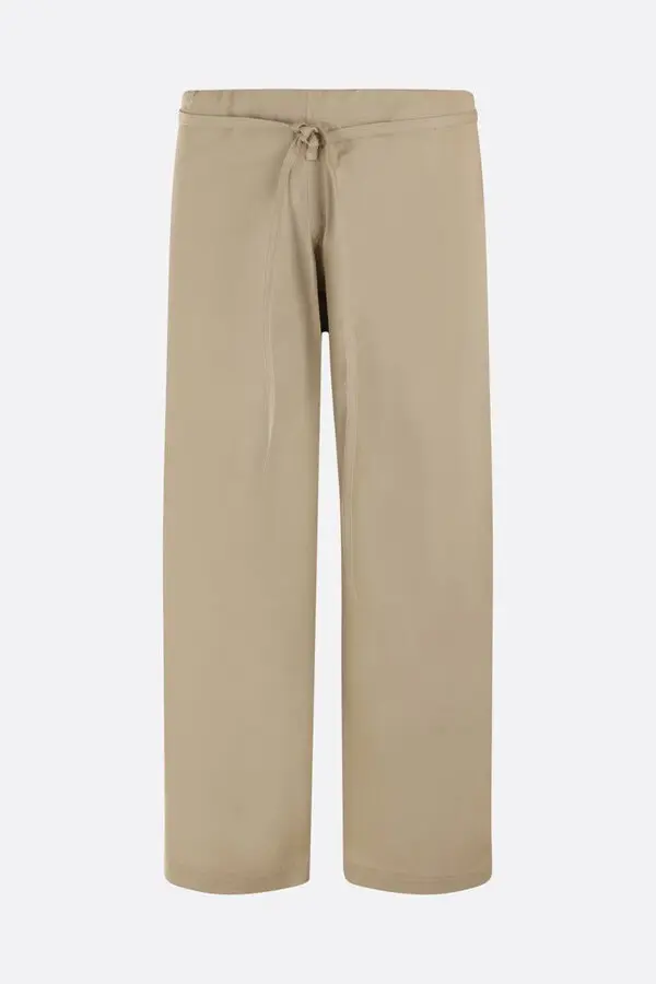 QUIRA Straight-leg Cotton Gabardine Trousers