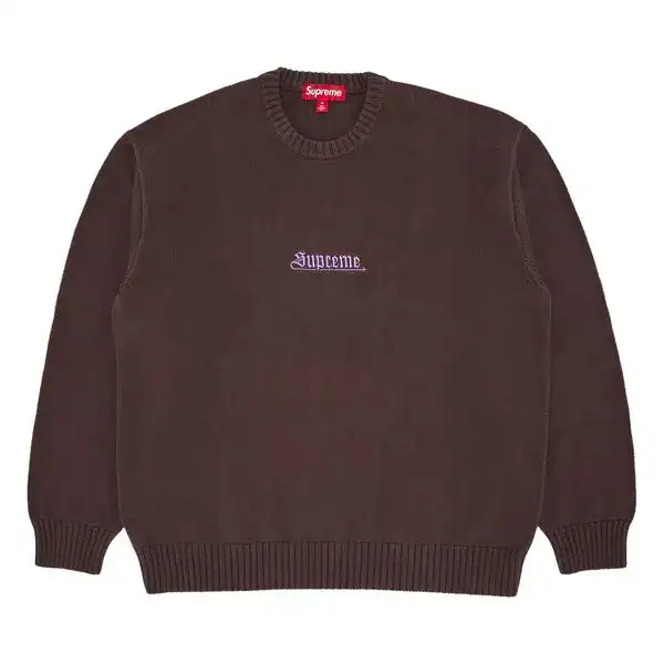 トップス Supreme old english sweater brown Supreme Old English Sweater - Brown | Editorialist