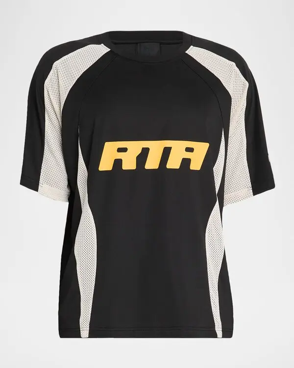 RtA Fonda Logo Jersey Shirt - Black Bone Fusion