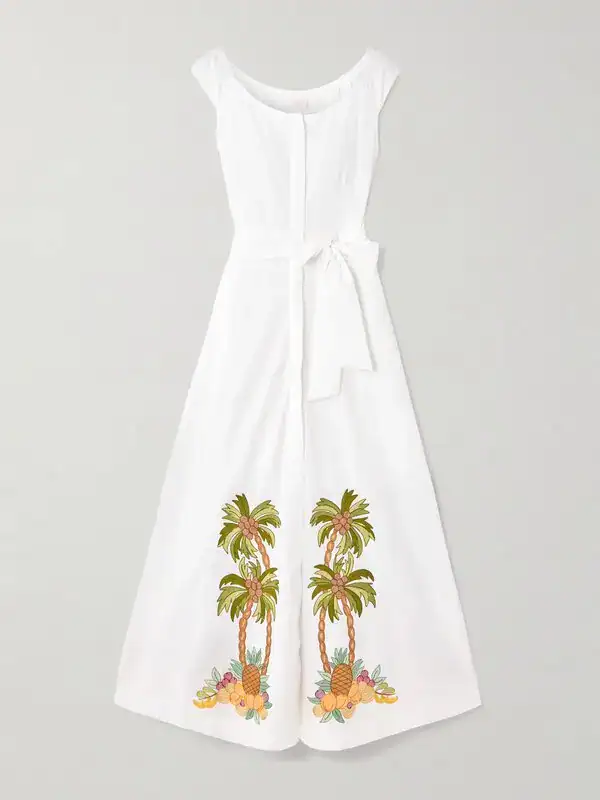 sachin and babi light blue dress Anewsta Women's V-Neck Long Sleeve Embroidered Coconut Tree Elegant Sh –  Beisat main image 1