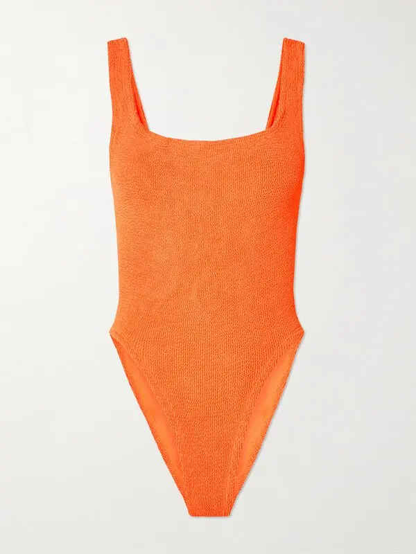 Hunza G Seersucker One-piece Swimsuit - Orange