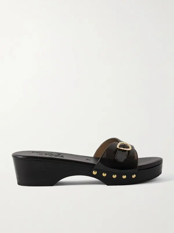ANCIENT GREEK SANDALS Omonia Studded Pvc Clogs - Black