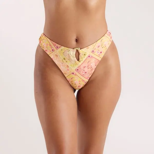 Lounge Front Gathered Thong - Celestial