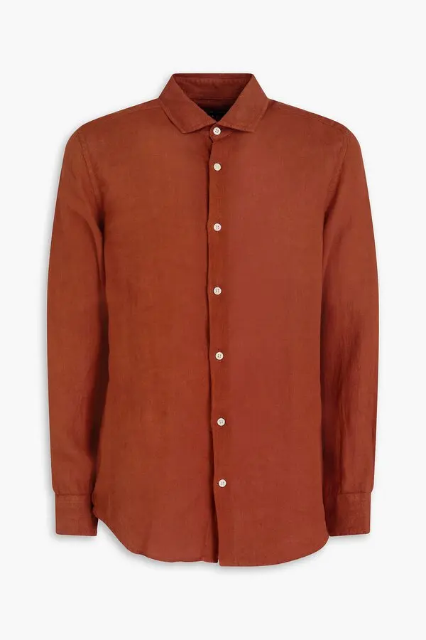Frescobol Carioca Antonio Linen Shirt - Brown