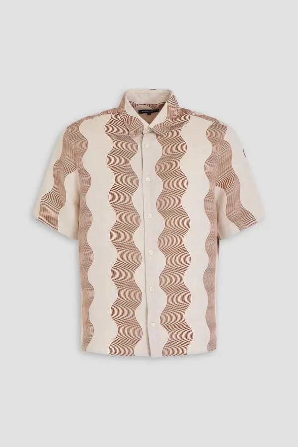 Frescobol Carioca Castro Printed Linen Shirt