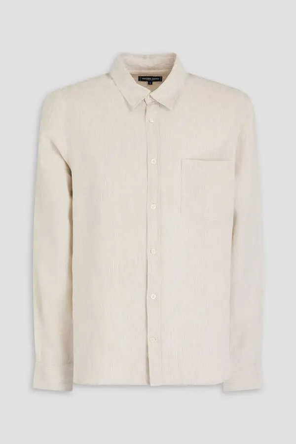 Frescobol Carioca Telles Striped Linen Shirt - Ecru