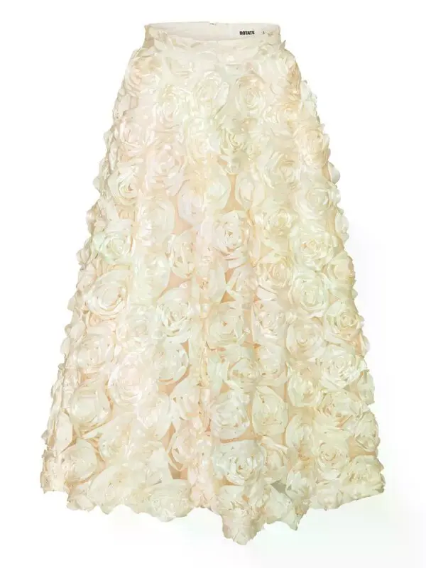 Remain Birger Christensen Sun Rose-embellished Maxi Skirt - Neutrals