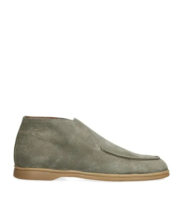 HARRYS OF LONDON Suede Rain-resistant Ankle Boots - Green