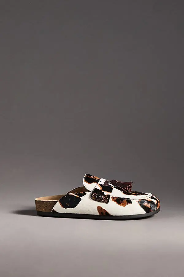 Sam Edelman Astrid Tassel Mules - Brown Multi