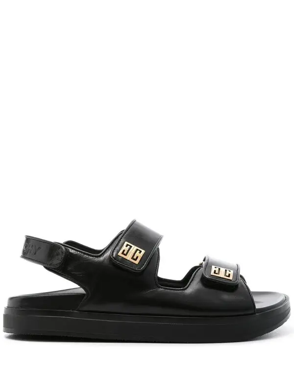Givenchy 4g Strap Flat Sandals - Black