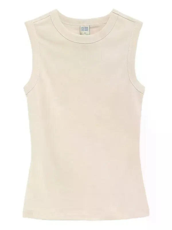 FLORE FLORE Esme Ribbed Tank Top - Neutrals