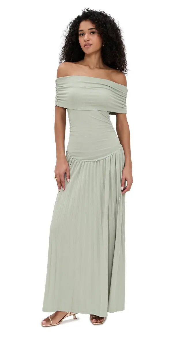 Lioness Field Of Dreams Maxi Dress - Light Sage