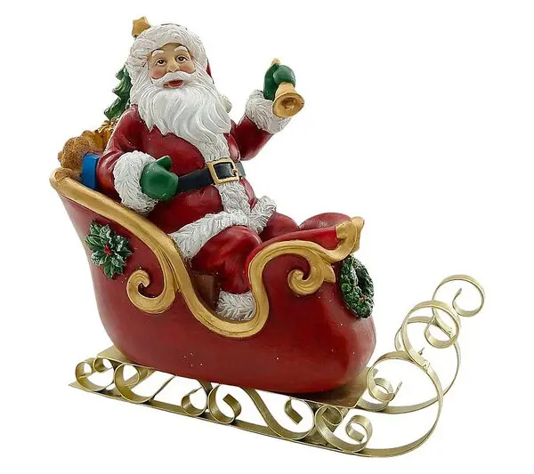 RC HOME DECOR 10' Resin Santa Claus Riding Sled Decoration