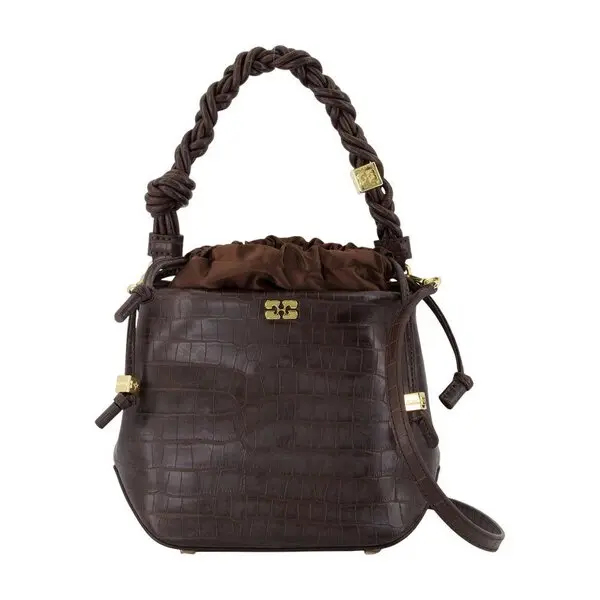 GANNI Bou Bucket Bag - Brown