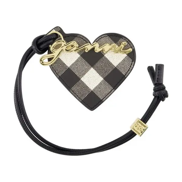 GANNI Bou Heart Keyring - Black