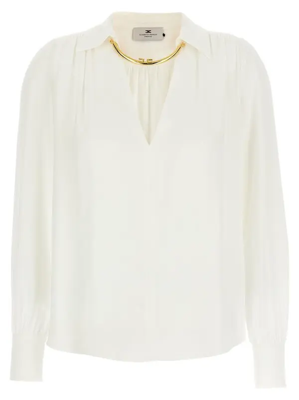 Elisabetta Franchi Necklace Shirt - White