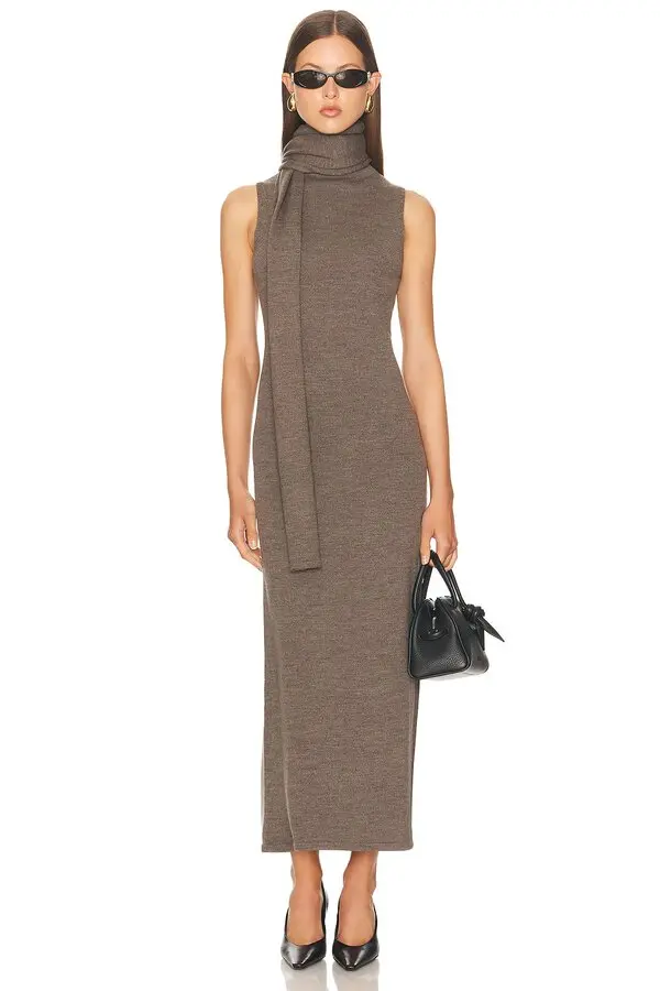 Staud Canal Midi Dress - Truffle