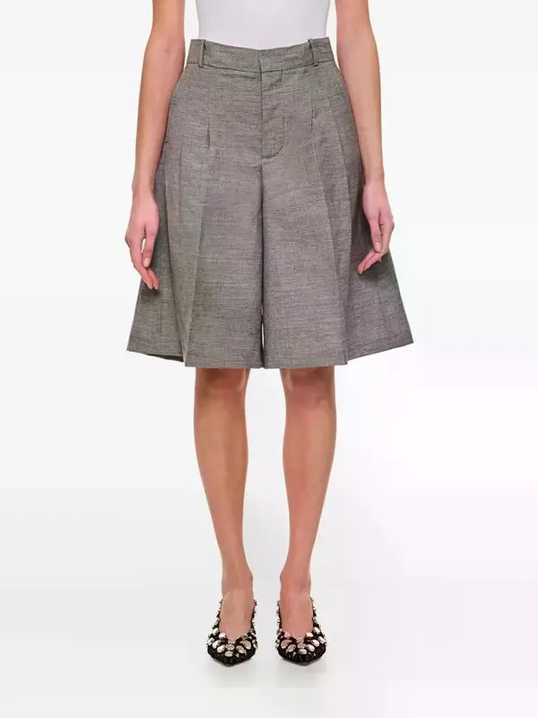 DURAZZI MILANO Pleated High-waist Shorts