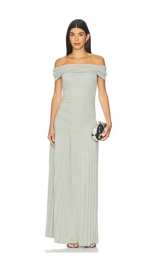 Lioness Field Of Dreams Maxi Dress - Light Sage