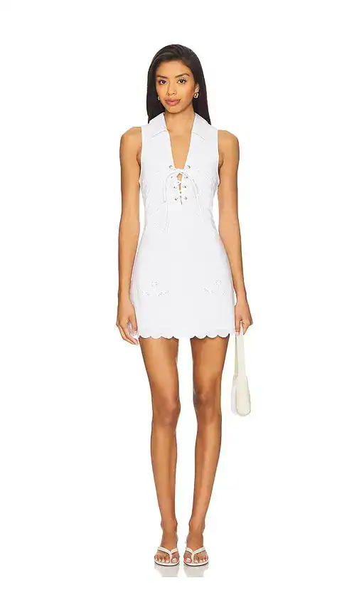 zara white dress lace Zara White Floral Lace Mini Dress main image 0