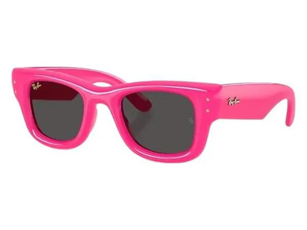 Ray-ban X A$ap Rocky Wayfarer Puffer Sunglasses - Polished Fucsia Ultra Black (rb4940)