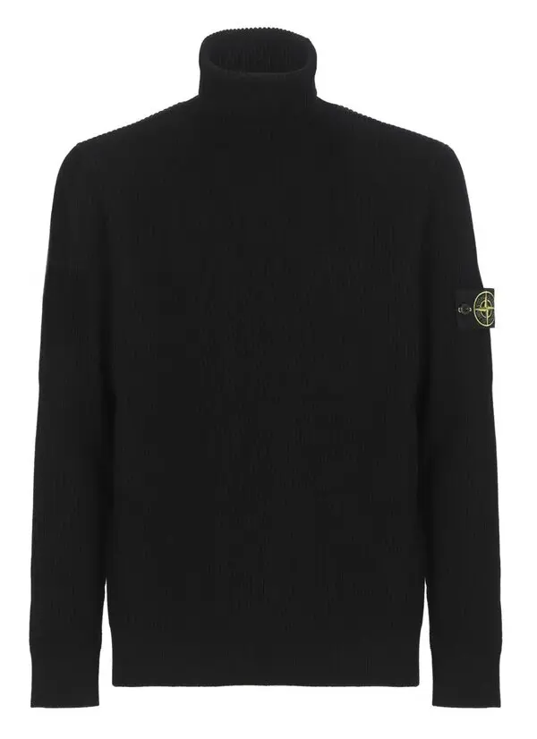 Stone Island Wool Sweater - Black