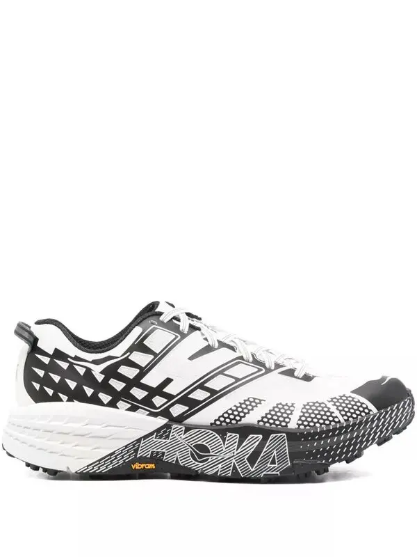 Hoka Geometric-pattern Low-top Sneakers - White