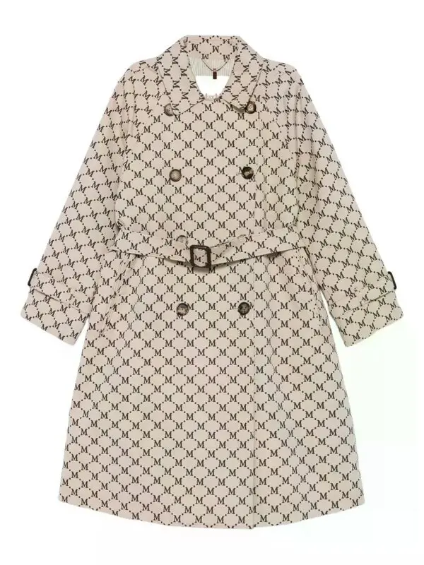 Max Mara Monogram Double-breasted Trench Coat