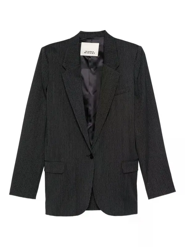 Isabel Marant Pinstripe Single-breasted Blazer - Blue