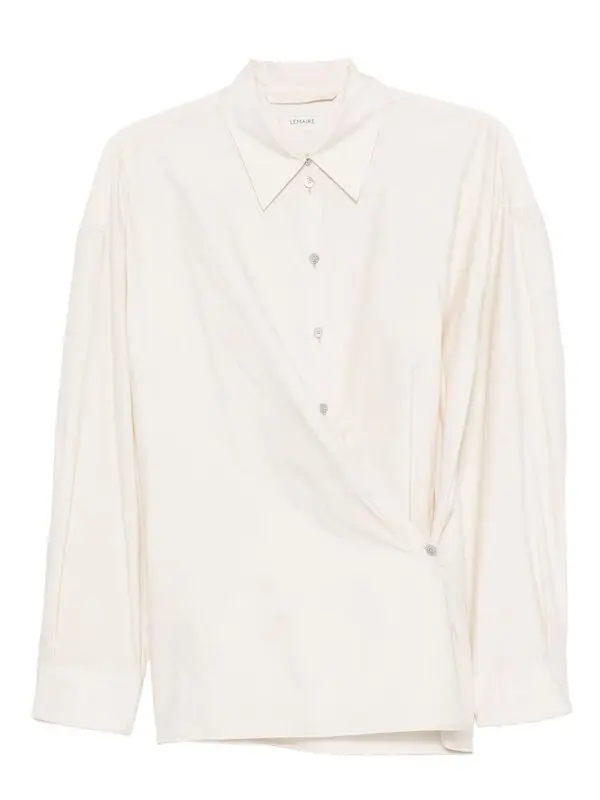 LEMAIRE Classic-collar Twisted Shirt - Neutrals