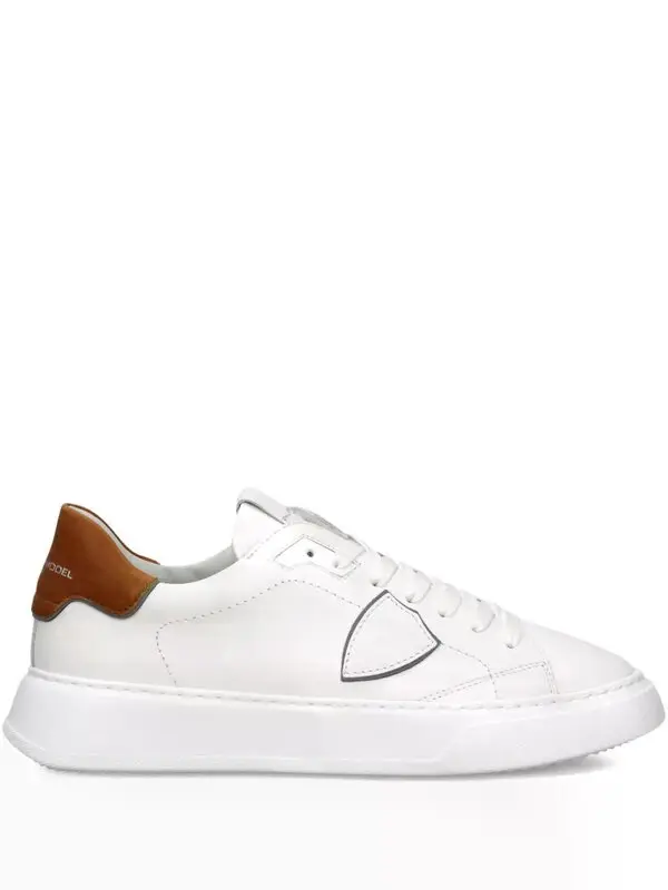 Philippe Model Temple Leather Low-top Sneakers - White