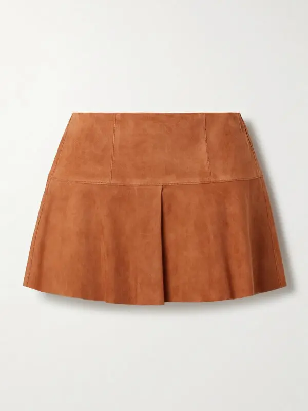 Isabel Marant Dilara Pleated Mini Skirt - Brown