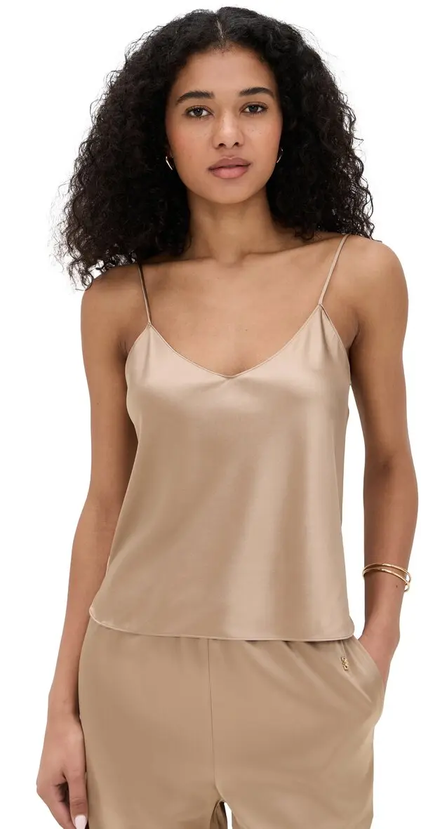 Eterne Mila Silk Camisole - Taupe