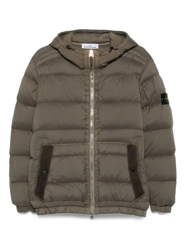 Stone Island Short Hooded Down Jacket - Green