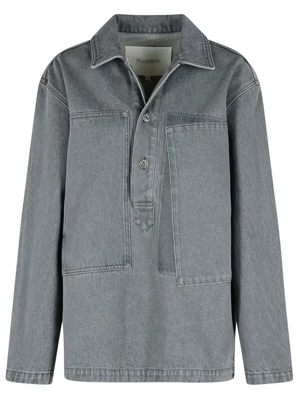 JW Anderson Rugby Denim Shirt - Grey