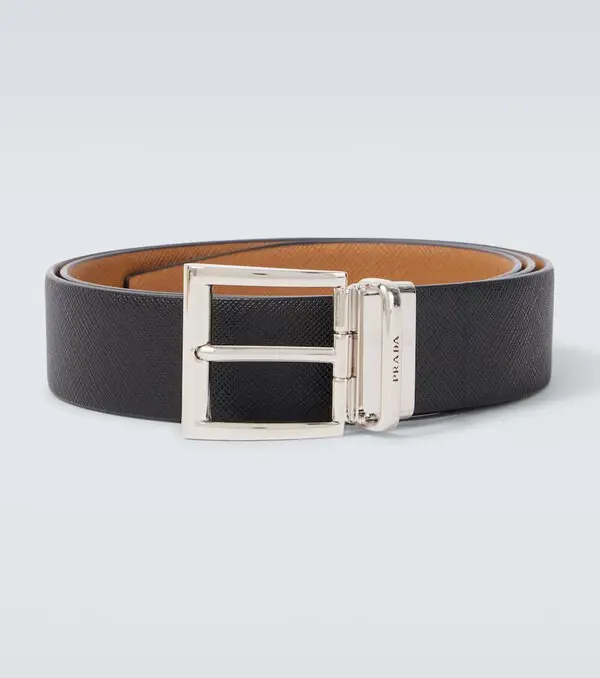 Prada Saffiano Reversible Leather Belt