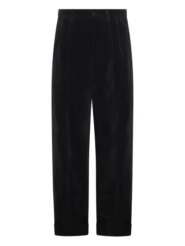 Valentino Garavani Cotton And Linen Blend Trousers