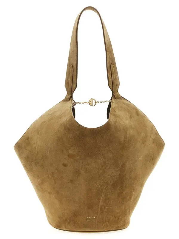 Khaite Lotus Small Shopping Bag - Brown