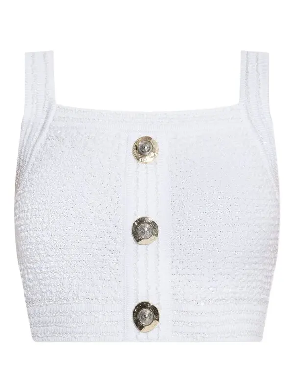 Balmain Tweed Top - White