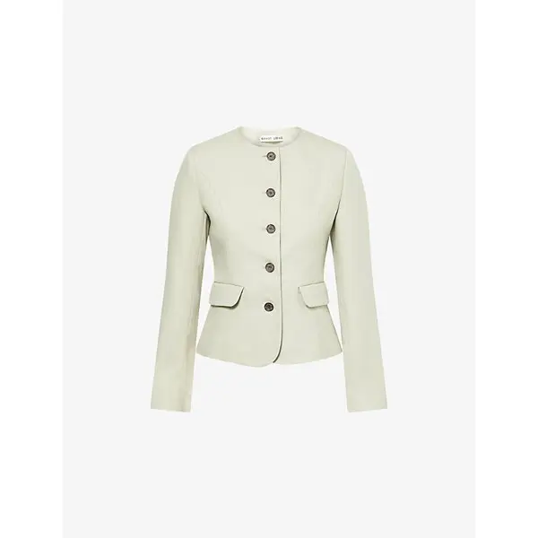 Sandy Liang Agnes Fitted Woven Jacket