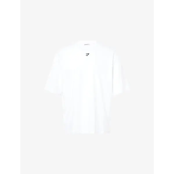 GYMSHARK Rest Day Essentials Boxy-fit Cotton T-shirt - Gs White