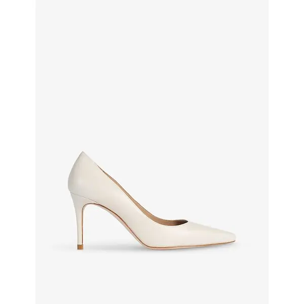 LK BENNETT Floret Leather Courts - Cre-ecru
